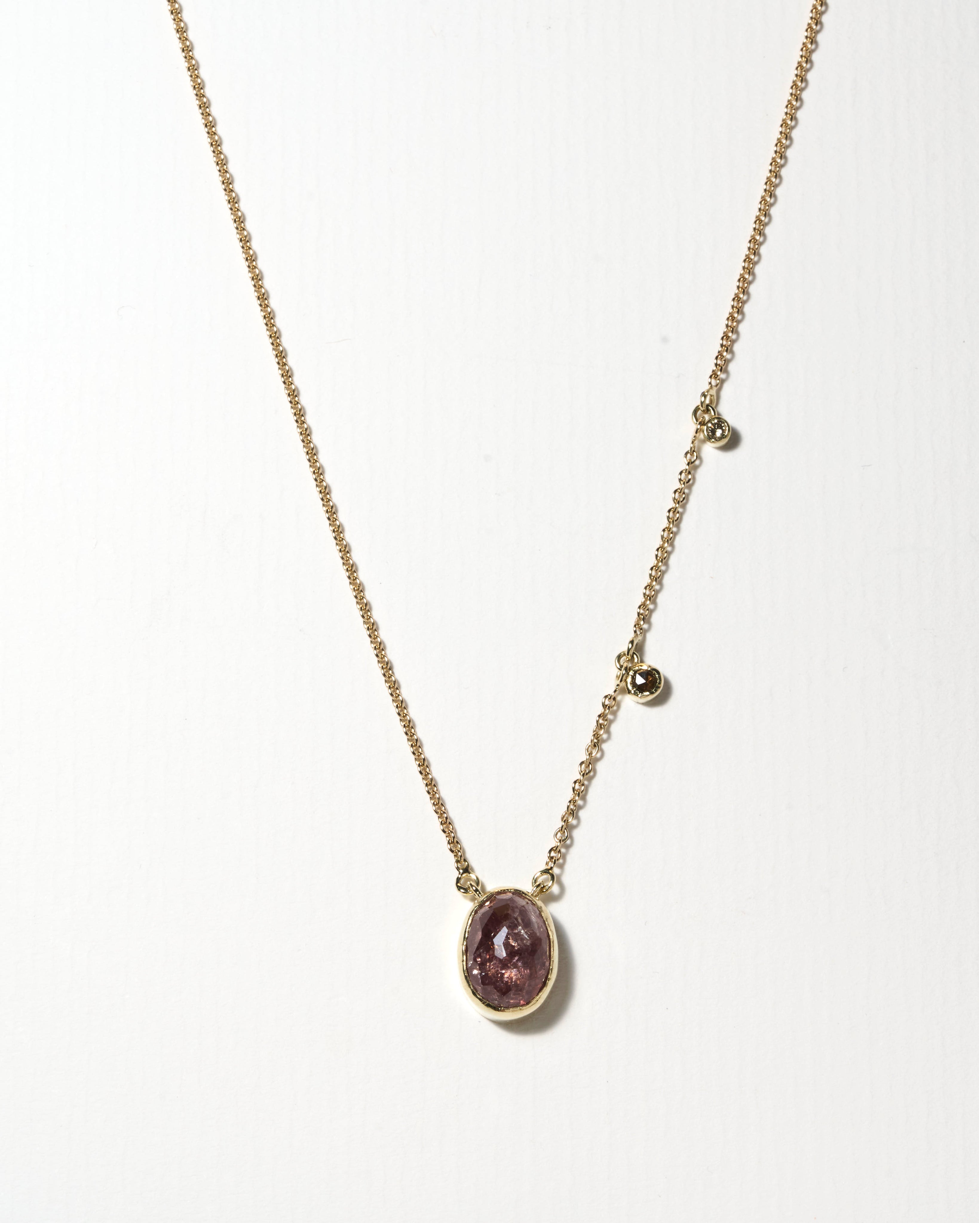 Ketting met toermalijn en diamantjes– Nadine Kieft Jewelry Amsterdam